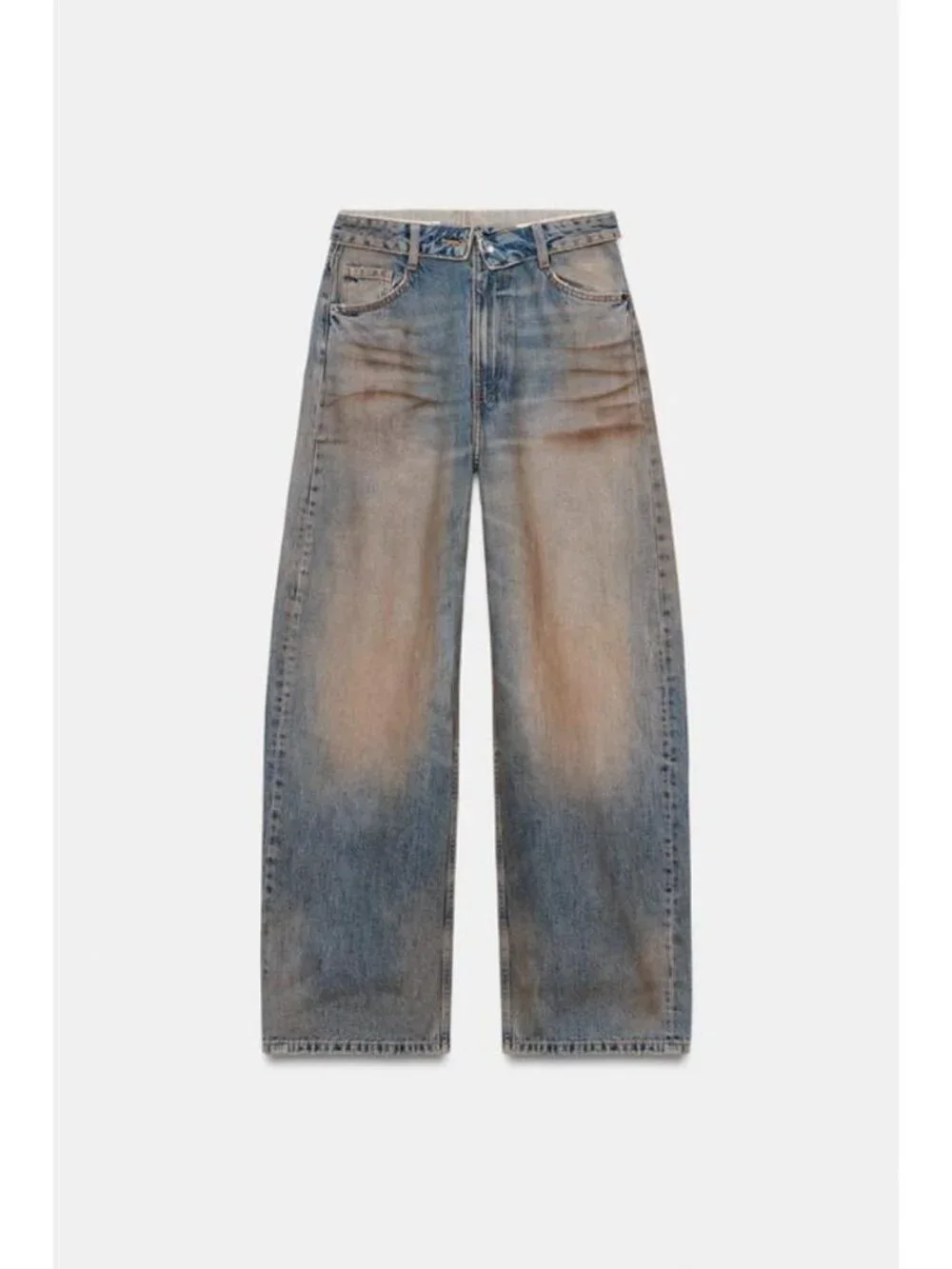 Zara | Jeans | Zara Trf Mid Rise Folded Waist Jeans | Poshmark